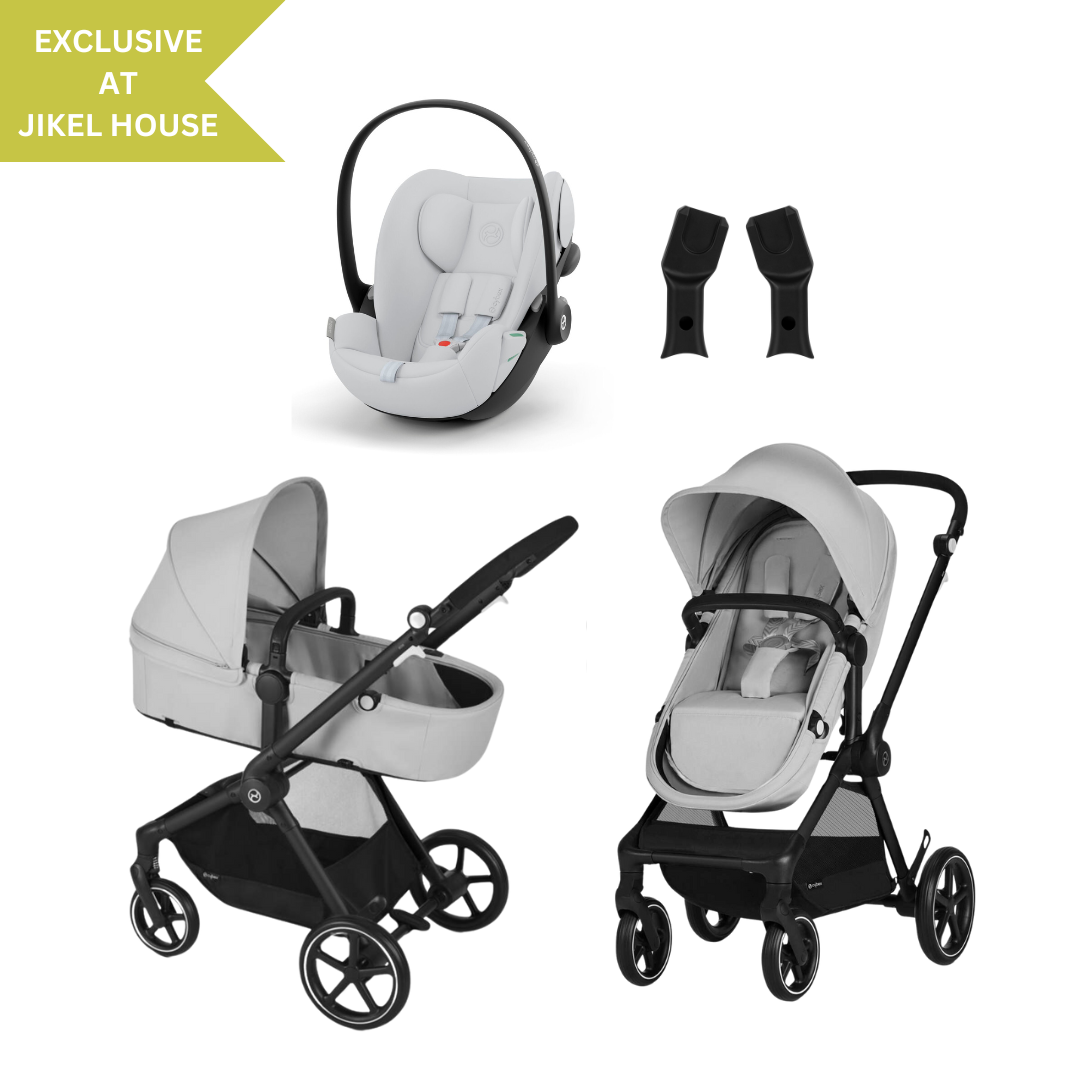 Cybex - EOS Travel System Stone Grey (Frame Black) - Cloud G Fog Grey ...